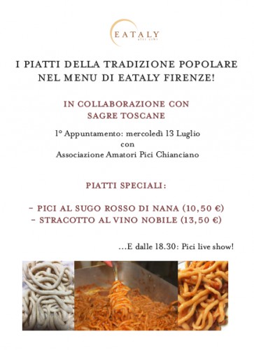 Amatori Pici Chianciano da Eataly Firenze, Firenze