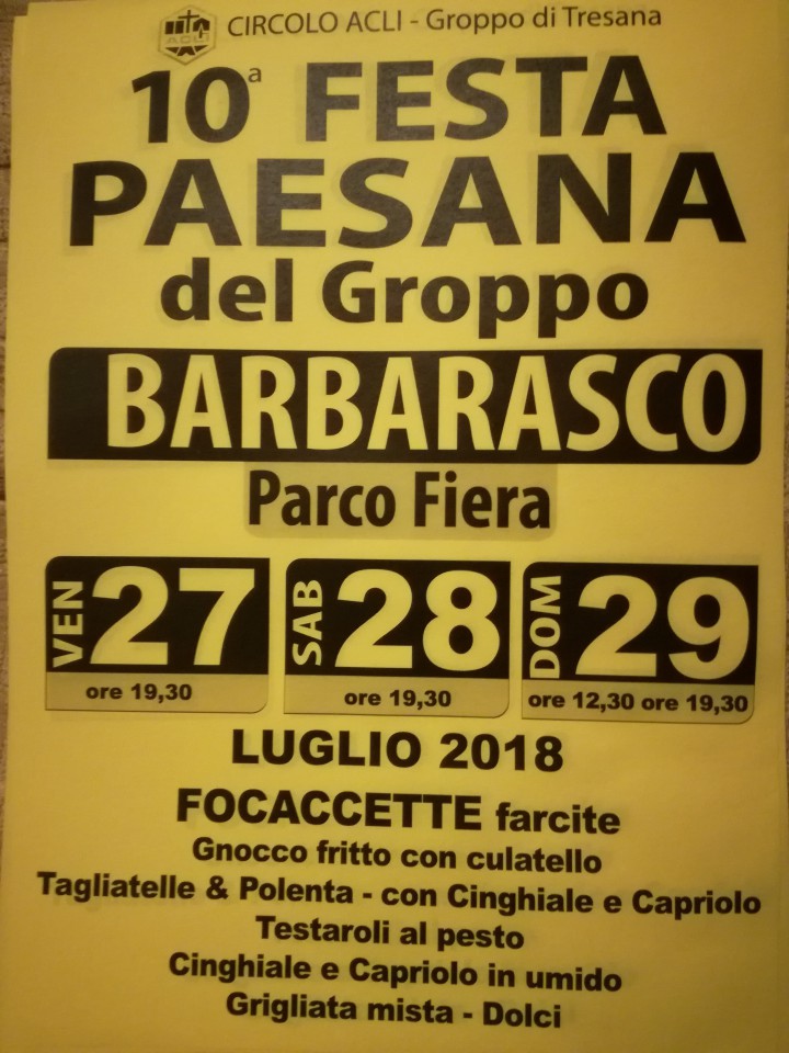 Festa Paesana del Groppo a Barbarasco, Tresana