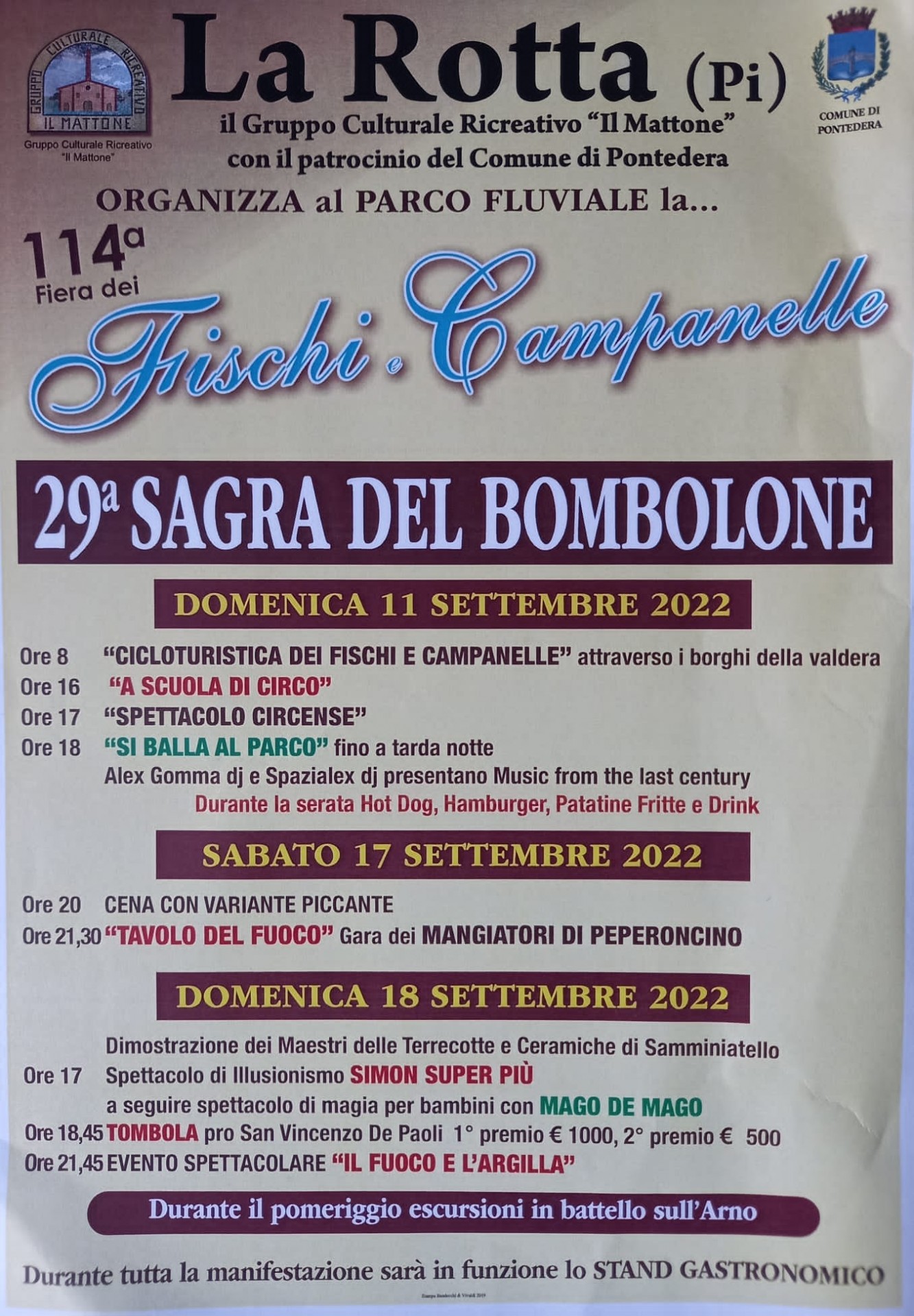 Sagra del Bombolone a La Rotta, Pontedera