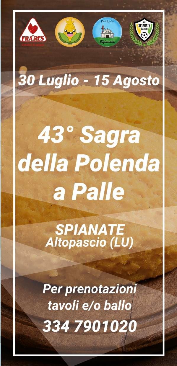 Sagre gastronomiche in Provincia di Lucca