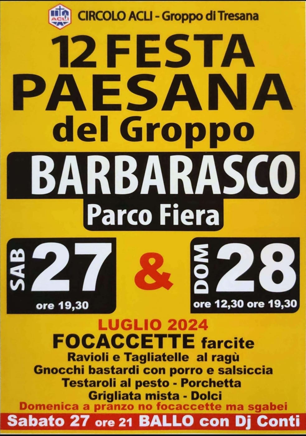 Festa Paesana del Groppo a Barbarasco, Tresana