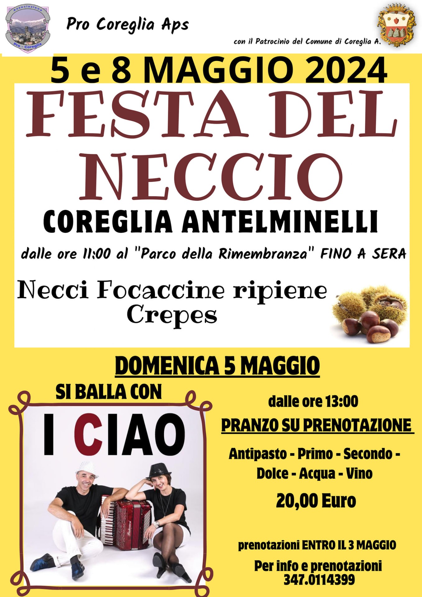 Festa del Neccio di Coreglia Antelminelli, Coreglia Antelminelli